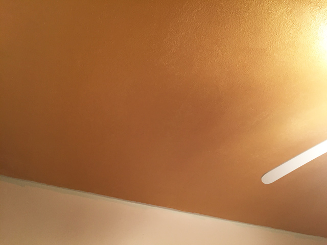 How to Paint a Ceiling with Gold Metallic Paint | Checking In With Chelsea